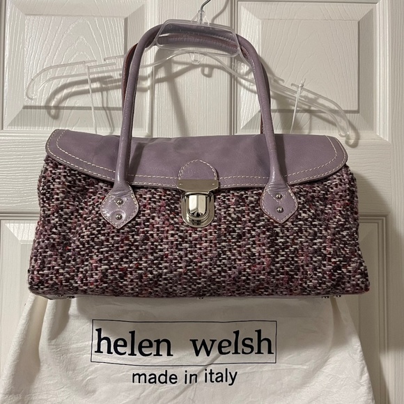 Helen Welsh | Bags | Helen Welsh Tweed And Leather Handbag Made In ...
